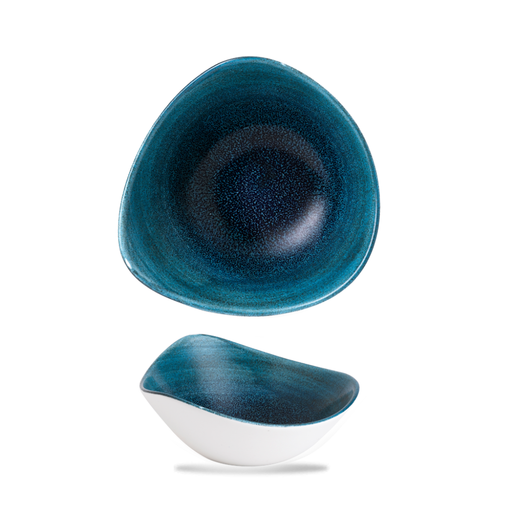 Stonecast Aqueous Lagoon Triangle Bowl 18.5cm (37cl)/7.25″ (13oz ...