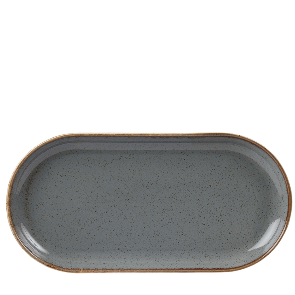 Seasons Storm Narrow Oval Plate 32cm x 20cm/12.5″ x 8″ - Sugar & Lime