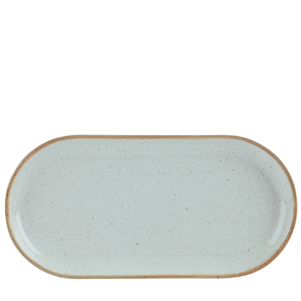 Seasons Stone Narrow Oval Plate 32cm x 20cm/12.5″ x 8″ - Sugar & Lime