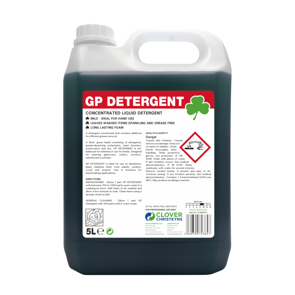 GP Detergent Neutral Washing Up Liquid 5L - Sugar & Lime
