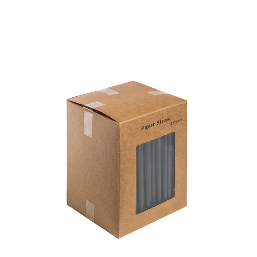 Paper Sip Straw Black 5.5″ x250 - Sugar & Lime