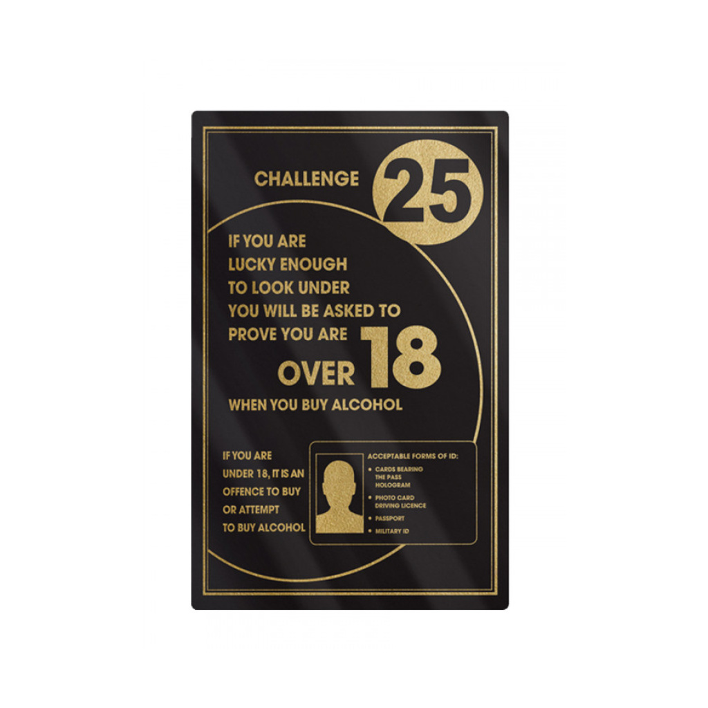 Challenge 25 Bar Notice - Sugar & Lime