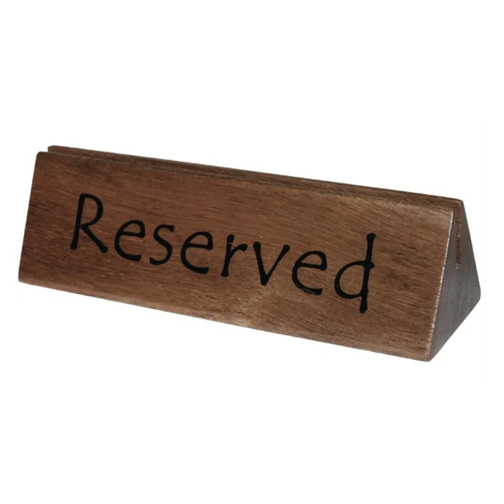 Olympia Acacia Menu Holder and Reserved Sign x10 - Sugar & Lime