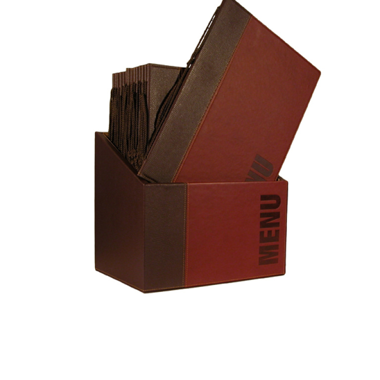 Contemporary Menu Box + 20 A4 Wine Red Menus - Sugar & Lime